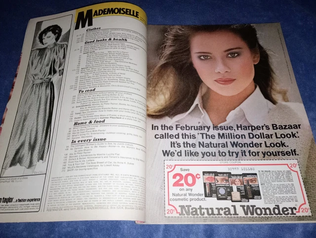MADEMOISELLE MAGAZINE USA 1980 CAROL ALT Sharon Stone VINTAGE 1980s ...