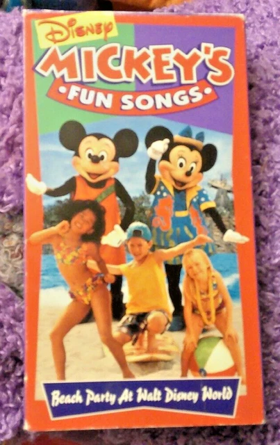 DISNEY SING ALONG Songs VHS MICKEY'S FUN SONGS HTF BEACH PARTY FREE ...
