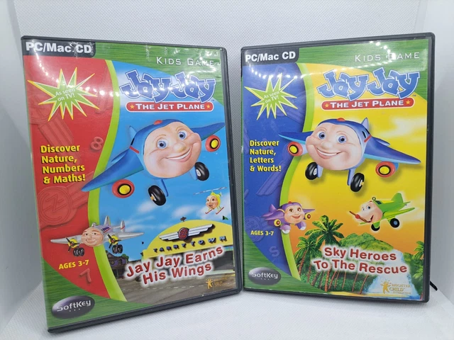 2 X PC Jay Jay The Jet Plane Games Earns His Wings To The Rescue 90s ...