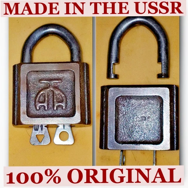 VINTAGE PADLOCK USSR Lock Opens by 2 Keys Cast Iron 1970s VIDEO $82.60 ...