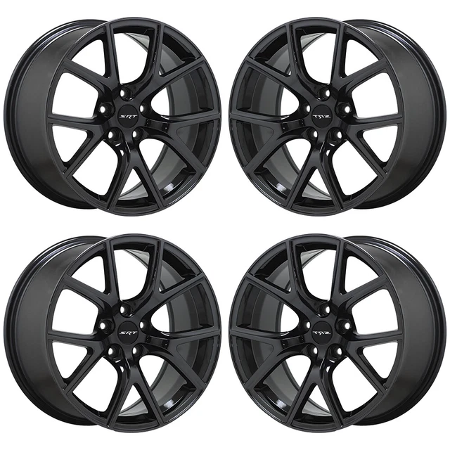 20& GRAND CHEROKEE SRT Black Chrome wheels rims Factory OEM 9173 set ...