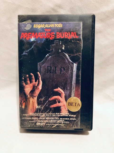 PREMATURE BURIAL BETA Betamax (NOT VHS) Edgar Allan Poe 1985 Horror $9. ...