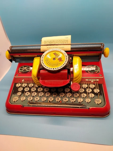 VINTAGE TOY TYPEWRITER 1950,s METTOY Junior (Mettype portable ...