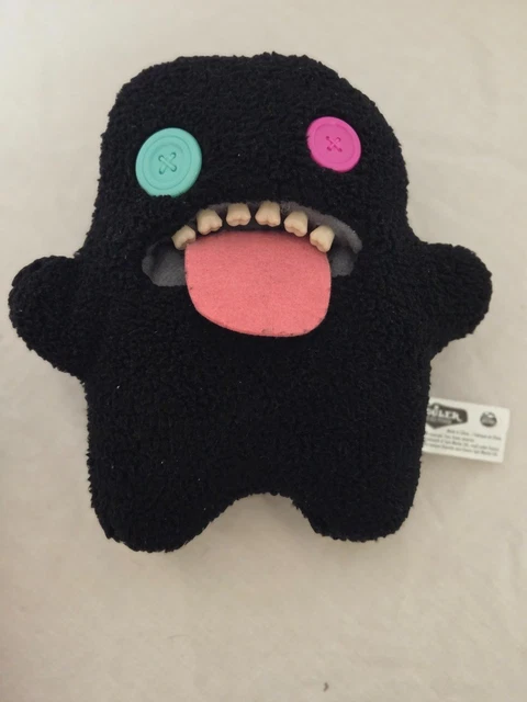 FUGGLER OOGAH BOOGAH Black Fleecy Fuggler Button Eyes Tongue Out Funny ...