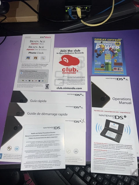 NINTENDO DSI XL Operations Manual with Quick Start Guides & Inserts ...