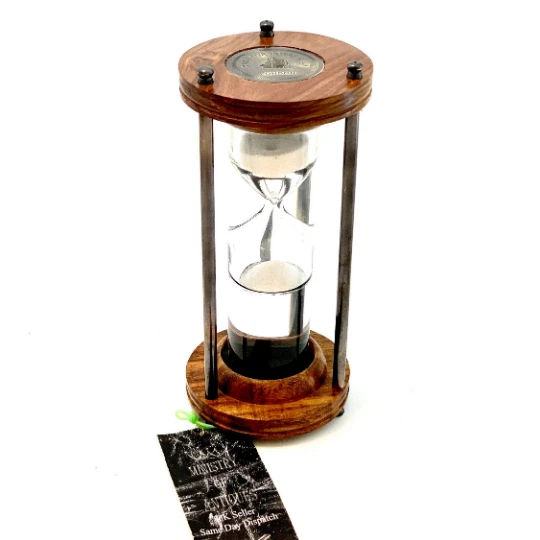 VINTAGE FLOATING SAND Timer Liquid Antique Solid Brass Ship Maritime ...