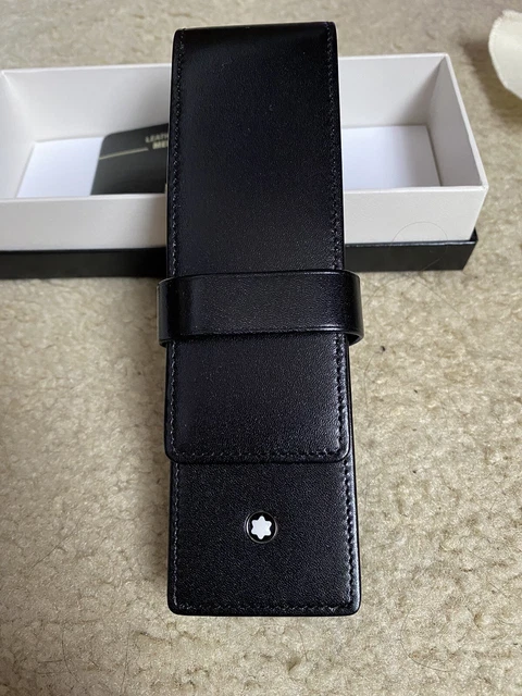 MONT BLANC LEATHER Pen Case For Two Pens Brand New In Full Packaging £ ...