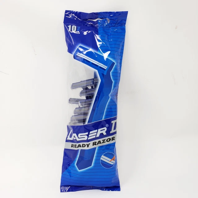 LASER 2 II Twin Blade Disposable Razor Men Or Women 1 Pack Of 10 Razors ...