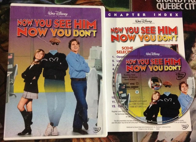 2004 WALT DISNEY Now You See Him Now You Don't DVD Kurt Russell OOP $14 ...