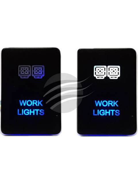 LIGHTFORCE PUSH BUTTON Switch On/Off 12V Worklamp Logo Dual Illum ...