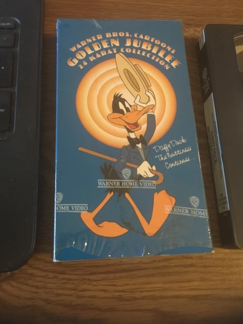 WARNER BROS CARTOONS GOLDEN JUBILEE 24 Karat Collection VHS Daffy Duck ...
