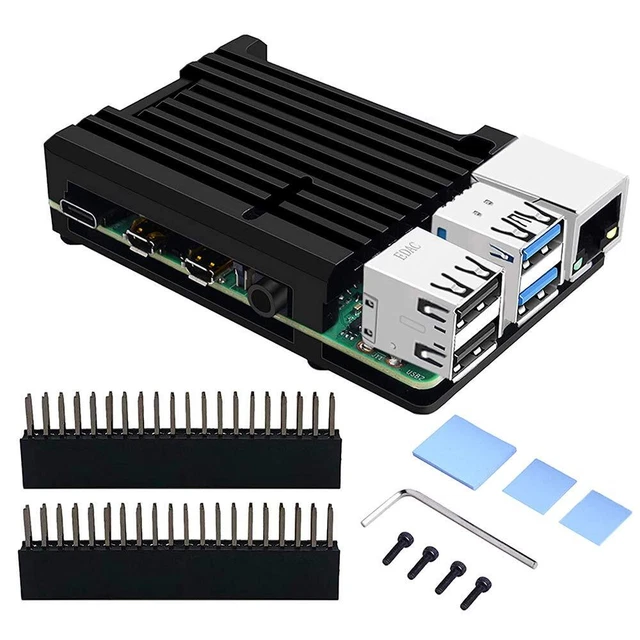 GEEEKPI RASPBERRY PI 4 Armure Boîtier Raspberry Pi Boîtier CNC ...