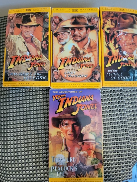 INDIANA JONES VHS Trilogy (3 VHS Tapes) Harrison Ford and Young Indians ...