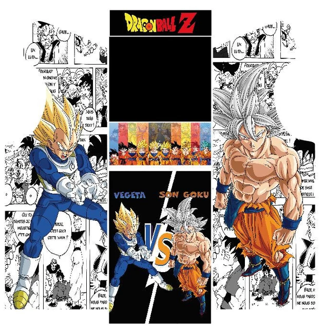 STICKERS BORNE ARCADE - Modèle Dragon Ball Vegeta VS Son Goku EUR 75,00 ...