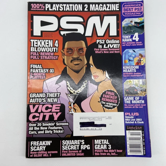 PSM PLAYSTATION 2 Magazine Issue 63 GTA Vice City Final Fantasy XI Oct ...