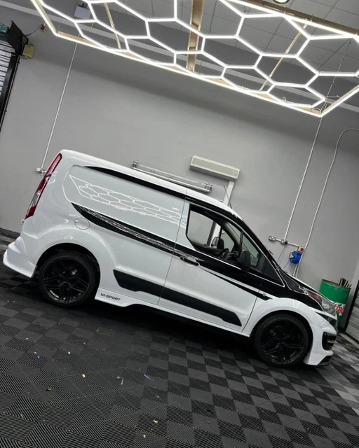 FORD TRANSIT CONNECT full racing stripes graphics M-SPORT style decals ...