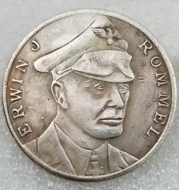 WW2 GERMAN ERWIN Rommel Afrika Korps Coin DAK Medal Collectable World ...