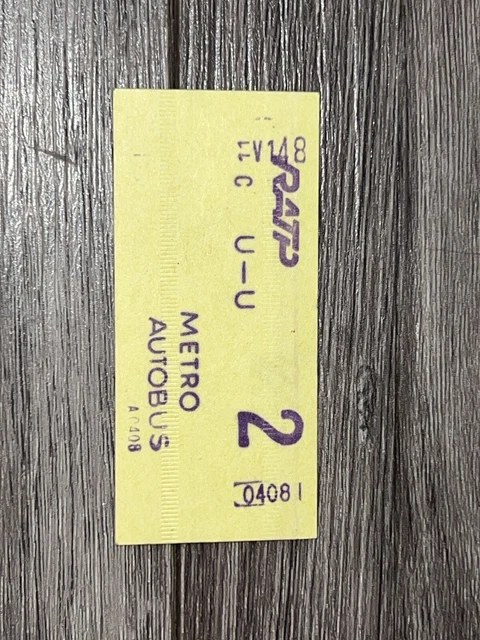 ANCIEN TICKET PARIS métro RATP 04081 EUR 5,00 - PicClick FR