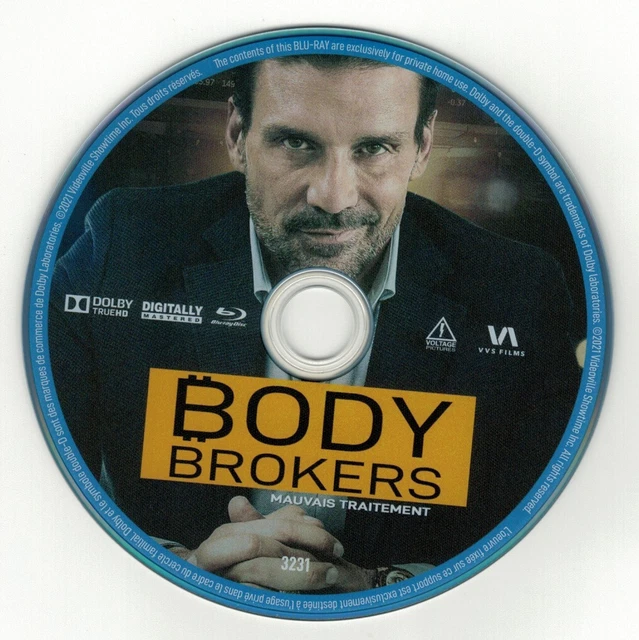 BODY BROKERS (BLU-RAY disc) 2020 Frank Grillo, Jessica Rothe, Michael K ...