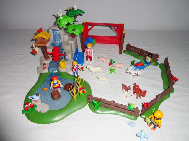 PLAYMOBIL : CASCADE du ZOO parc 4851 avec personnages et animaux EUR 10 ...