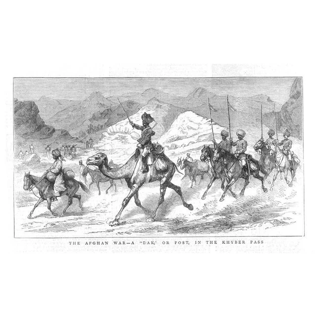 AFGHAN WAR A Dak Or Post In The Khyber Pass Antique Print 1879 EUR 11