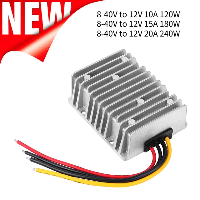 8-40V TO 12V 10/15/20A DC DC Converter Regulator Voltage Stabilizer Step-up Down £22.82 ...