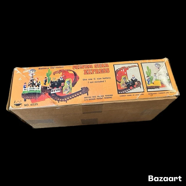 1970’S WOOLWORTH’S SILVER Star Express Battery Power Flip Train Set ...