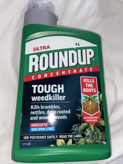 ROUNDUP ULTRA Concentrate Tough Weed/Root killer Brambles Nettles 1 ...
