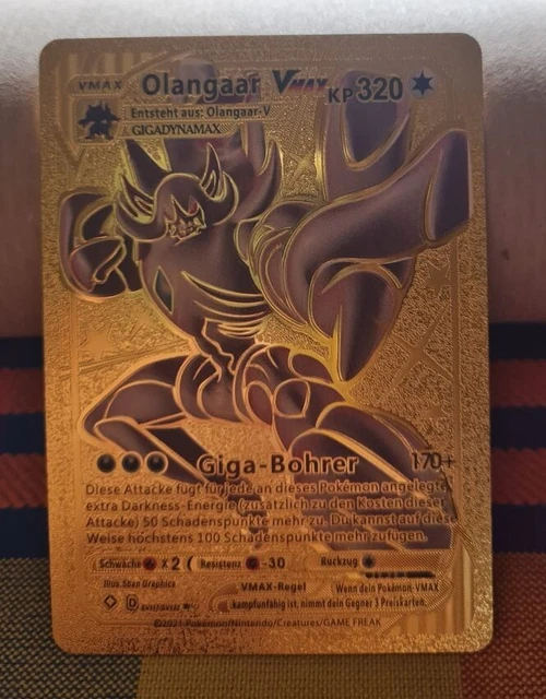 POKÈMON GOLD KARTE deutsch olangaar vmax kp320 giga Bohrer 170 ...