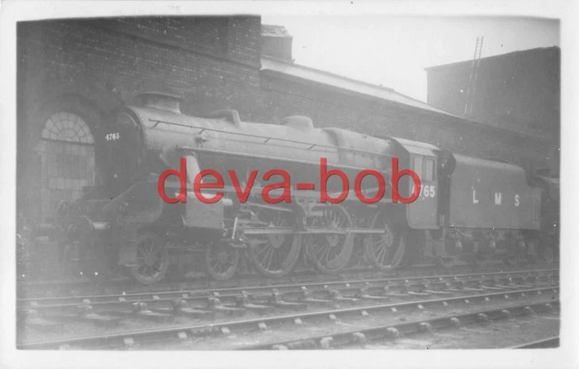 RAILWAY PHOTO LMS Black 5 4765 Crewe Works c1948 Stanier 4-6-0 Loco £1. ...