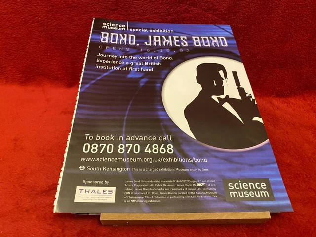 FRAMED ADVERT 12X9 Science Museum Special Exhibition Bond James Bond £ ...
