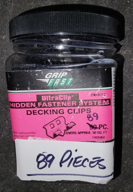 GRIP FAST® ULTRACLIP® Hidden Fastener METAL Deck Clips 89 Count ~ SKU ...