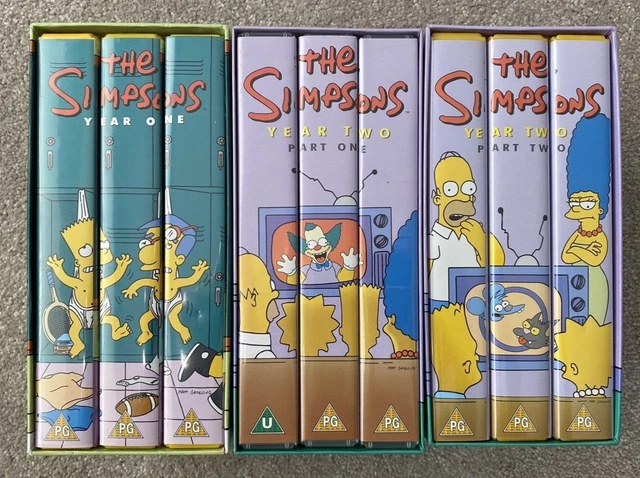 THE SIMPSONS VHS Box Sets Year 1 and Year 2 (Part 1&2) £20.00 - PicClick UK