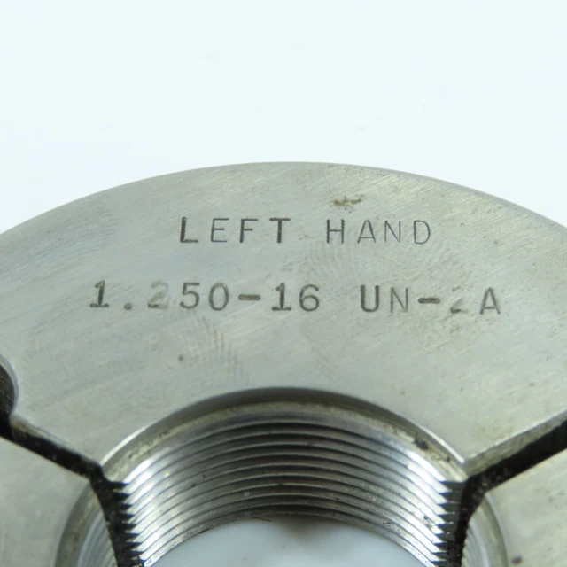 HEMCO 1-1/4-16 UN-2A Left Hand Thread Ring Gage Go P.D. 1.2079 Go £95. ...