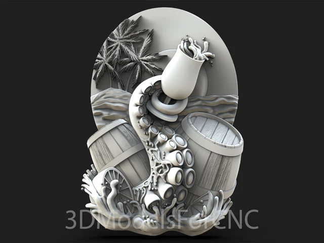 3d Model Stl File For Cnc Router Laser And 3d Printer Wolves Howling
