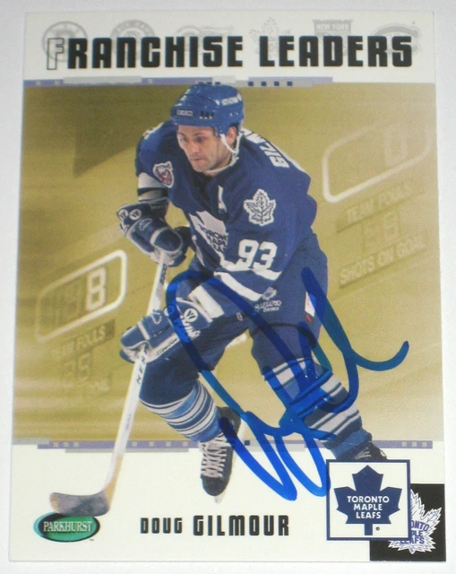 DOUG GILMOUR SIGNED Parkhurst Original Six Toronto Maple Leafs Card ...