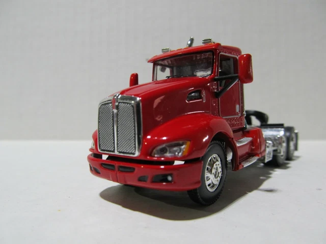 DCP / FIRST Gear 1/64 Scale T-660 Kenworth Day Cab Red & Chrome Gray ...