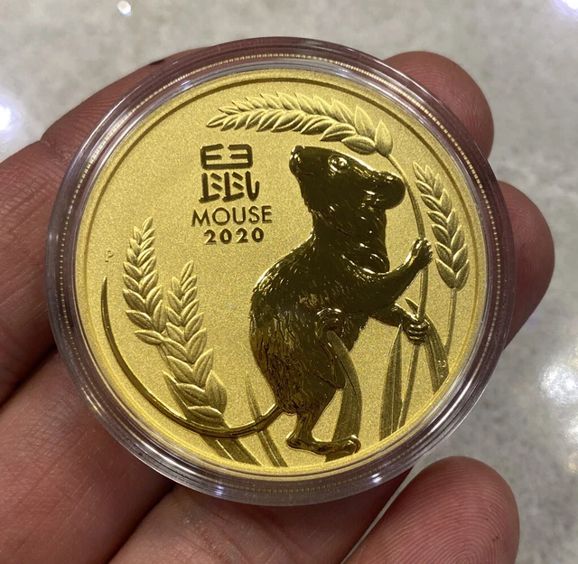 2OZ GOLD 999.9 Australian Lunar Year of Mouse 2020 Bullion Coin (Perth ...