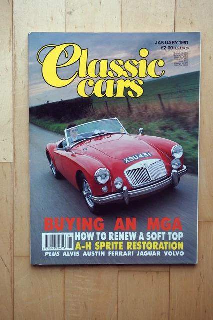 CLASSIC CARS MAGAZINE January 1991. MGA, A-H Sprite, Alvis Cars ...