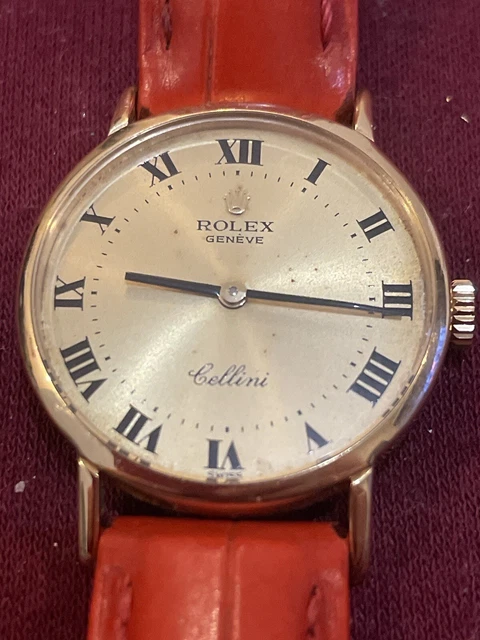 VINTAGE LADIES 18CT Gold Rolex Cellini Watch Manual 1980s $1,350.00 ...
