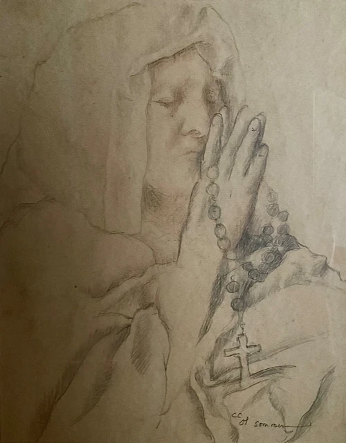 DESSIN ORIGINAL SYMBOLISTE de Charles Clos Olsommer ( 1883-1966 ...