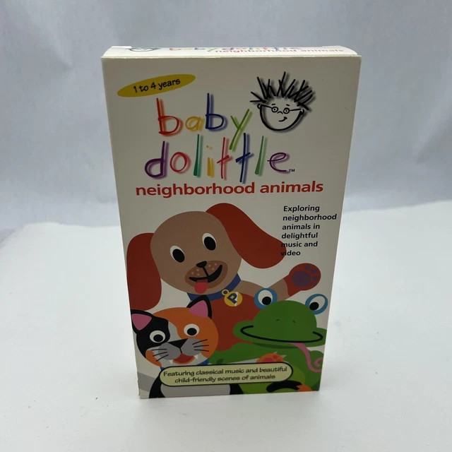 BABY EINSTEIN ~ BABY DOLITTLE ~ NEIGHBORHOOD ANIMALS ~ VHS ~ Ages 1 AND ...
