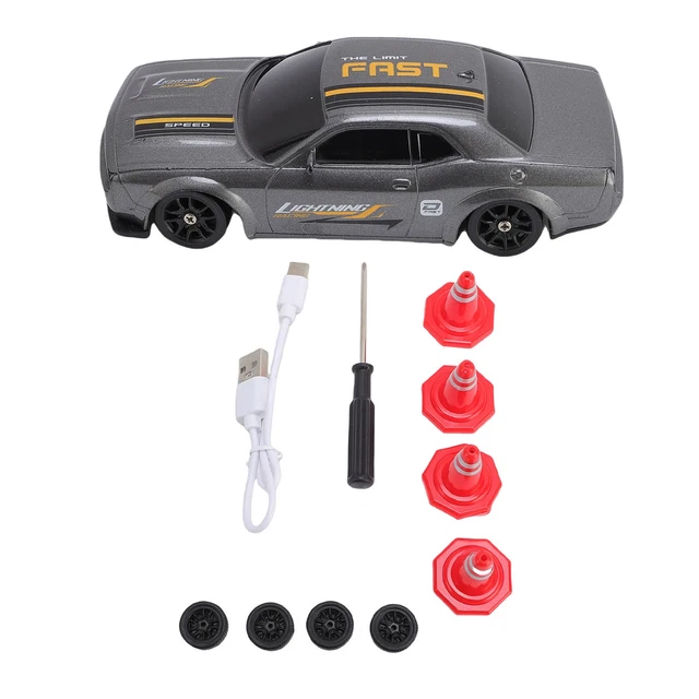 SILVER RC DRIFT Car With Light Variable Speed 1:43 Scale Remote Control ...