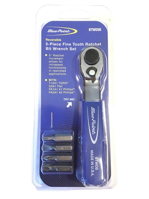 BLUE POINT BY SNAP ON BTWOSK 5 Piece 15° Offset Mini Ratcheting Wrench ...