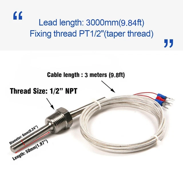 PT100 TEMPERATURE SENSOR with Insulation and Electromagnetic Shielding ...