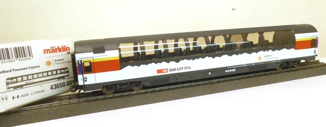 MÄRKLIN H0 43650.001 SBB-Aussichtswagen "Gotthard Panorama Express" KK A55 EUR 96,00 - PicClick DE
