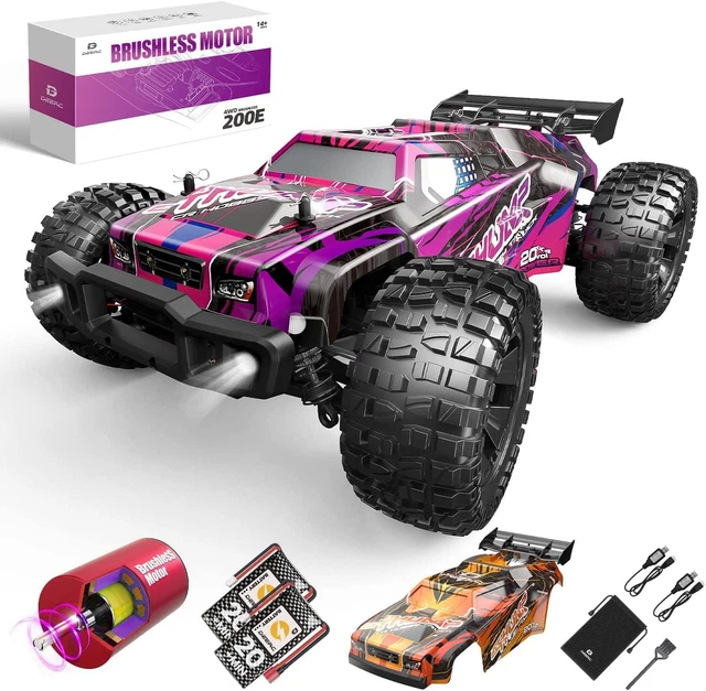 DEERC LARGE BRUSHLESS Remote Control Car 1:10, High Speed RC Cars 37 ...