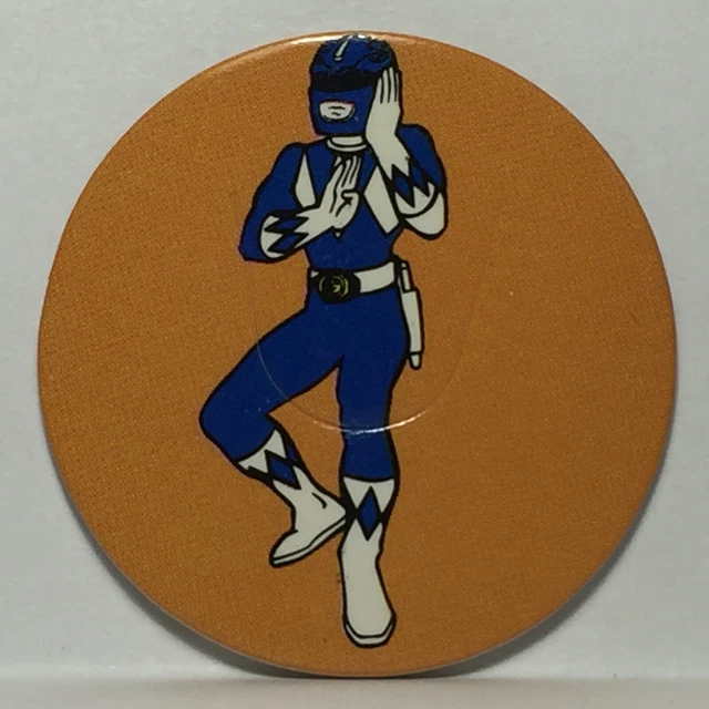 VINTAGE POG / Milk Cap * Taiwan * Blue Power Ranger * Bin130 $0.99 ...