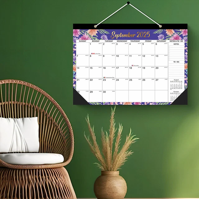 2026 WALL CALENDAR 18-month Countdown Jan 2026 - Jun 2027 17" x 12 ...