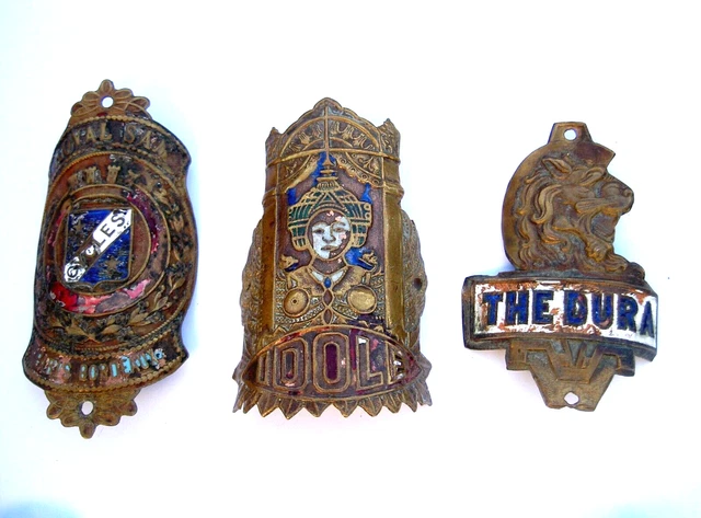PLAQUES DE VELO emaillees cycles X3 - Old Enameled Bike Head Badge EUR ...